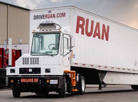 Ruan Continues Rollout of Orange EV All-Electric Terminal Trucks