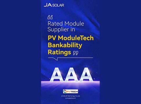 JA Solar Awarded Highest AAA Rating in PV ModuleTech Bankability Rankings